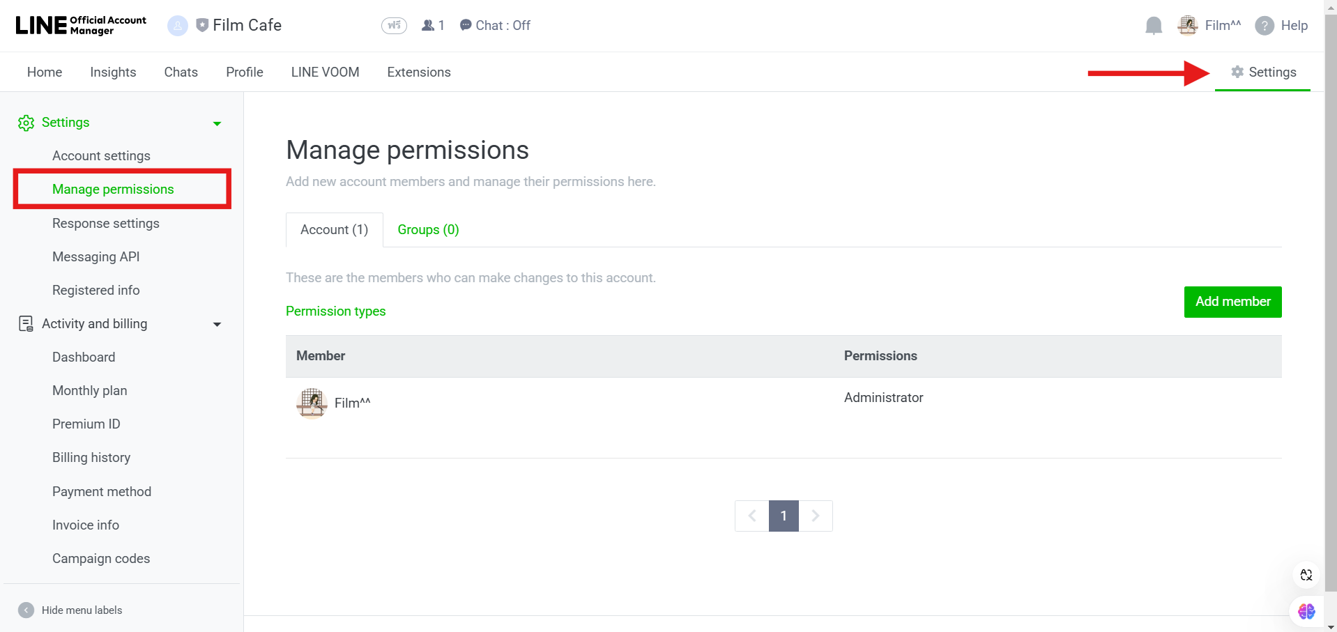 Add an administrator (LINE Official Account): การเพิ่มผู้ดูแลระบบ (LINE ...