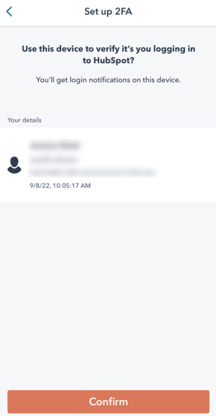 Set up two-factor authentication for your HubSpot login