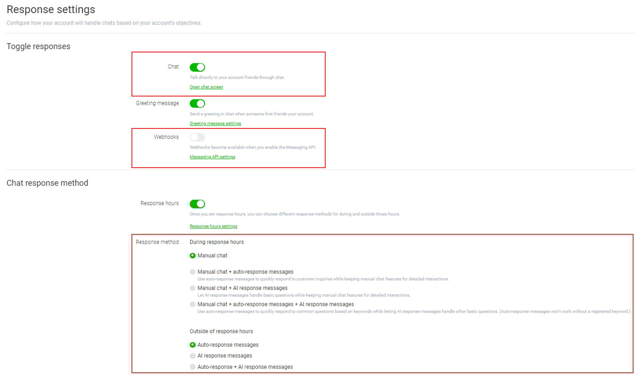 สามารถใช้ทั้ง Webhooks และ Chat ร่วมกันสำหรับ Line OA ได้แล้ว